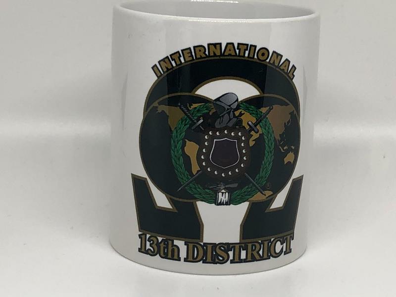 White 13th District Omega Mug - 13th International District