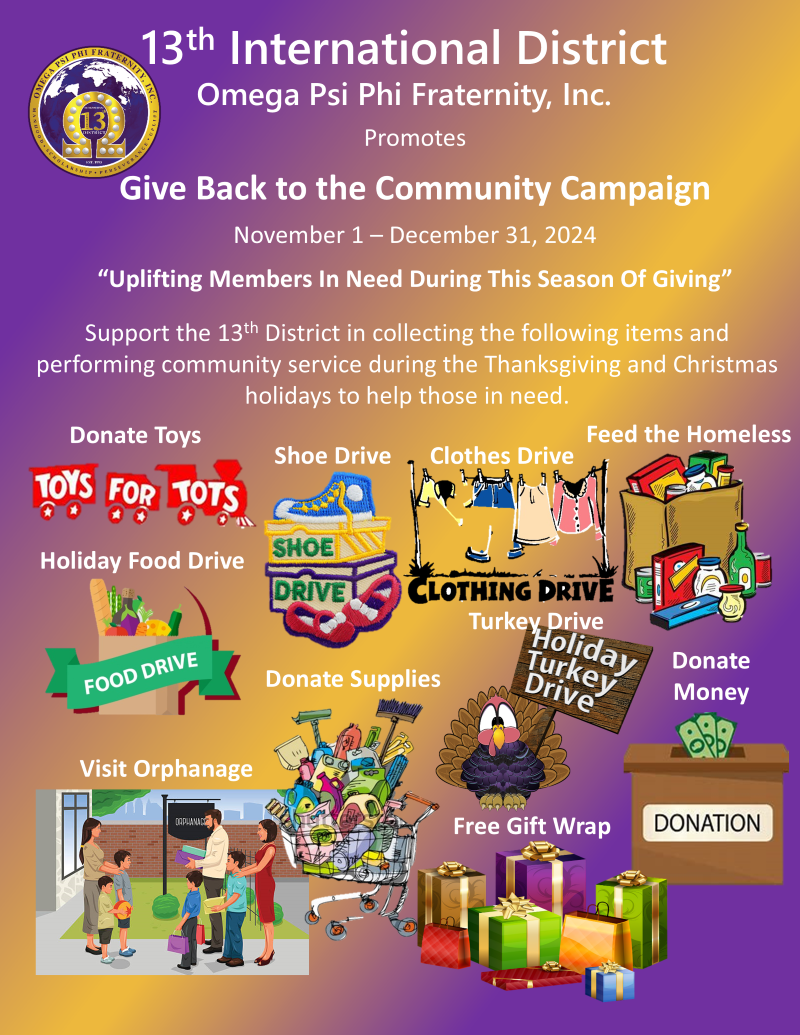 Give Back to the Community Campaign 2024 - 13th International District